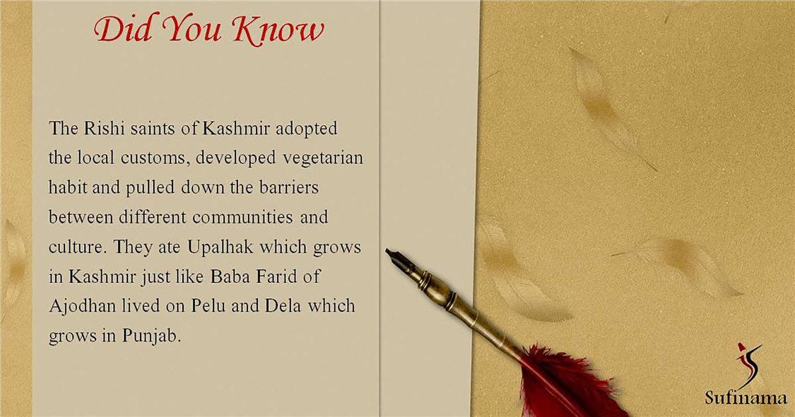 Rishi saints of Kashmir adopted the local customs